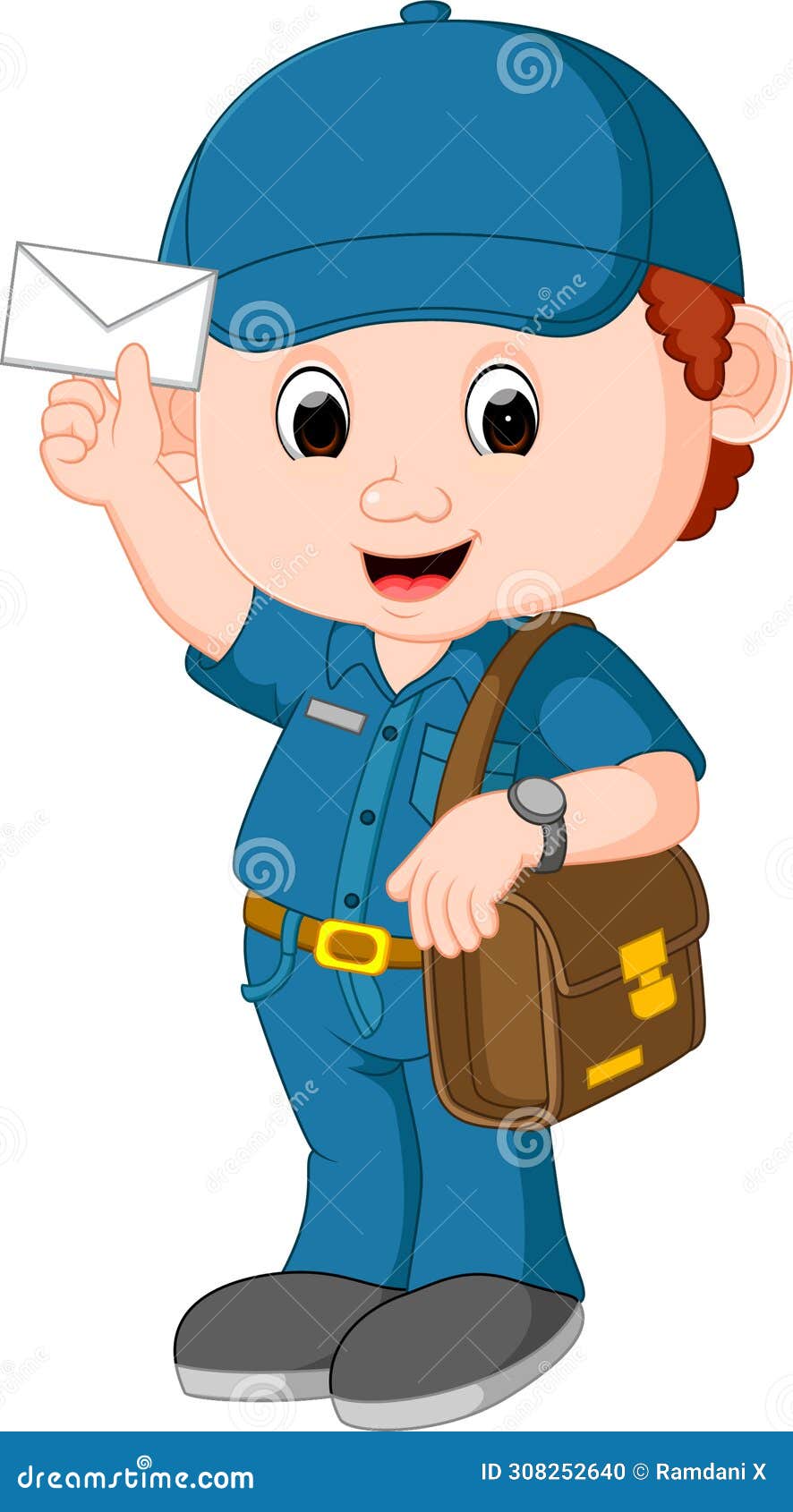 Vector Design Cartoon Drawing of a Child with a Job Profession Stock ...