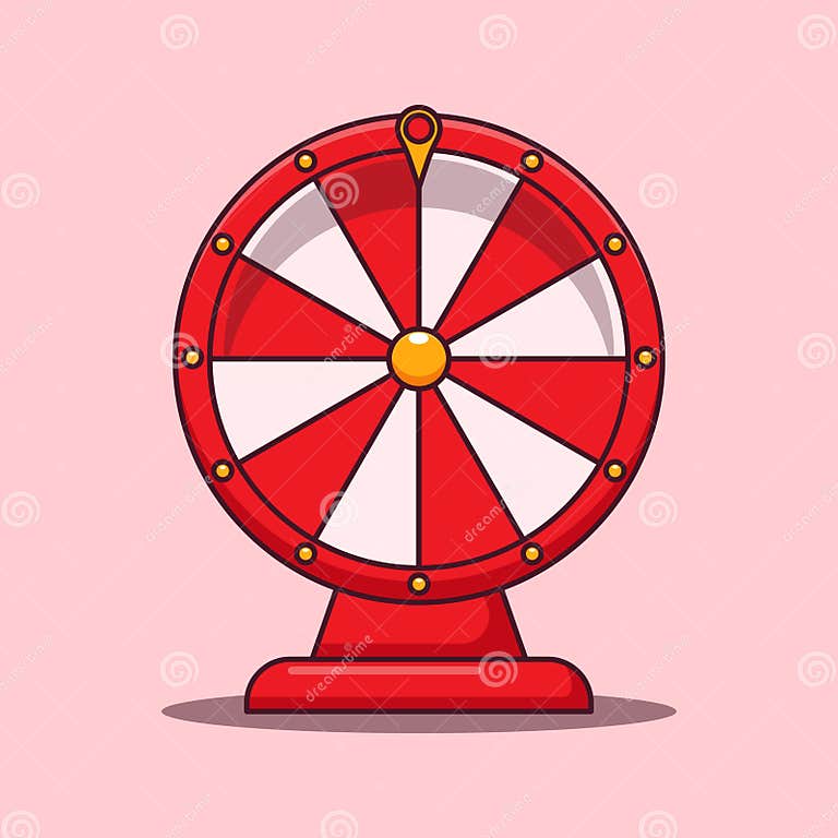 Lucky Wheel, Wheel of Fortune Cartoon Vector Illustration. Stock Vector ...