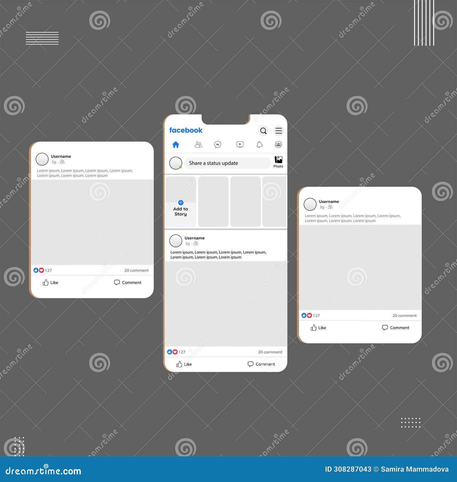 Facebook Social Media Post Template Editorial Stock Photo ...