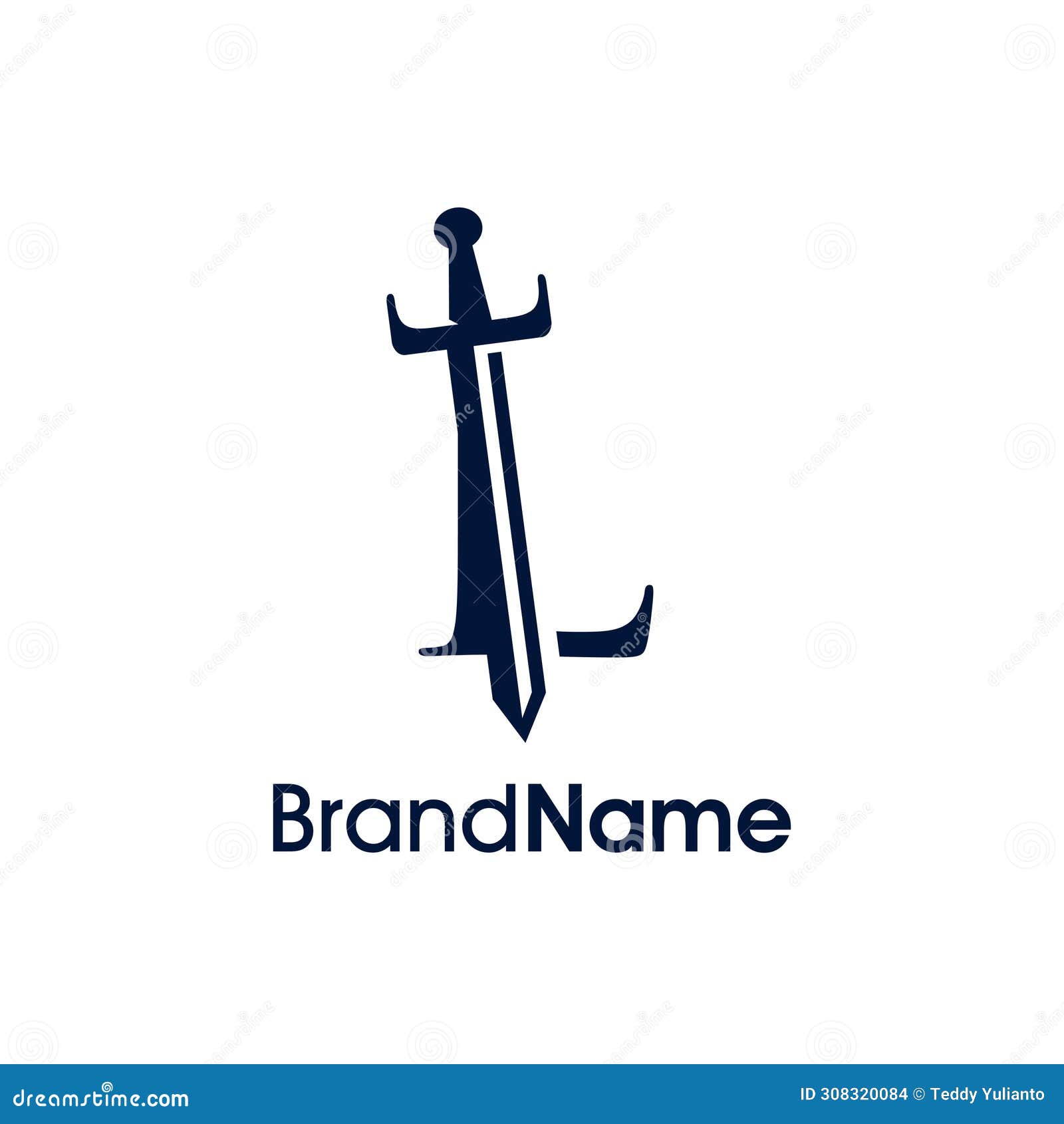 Simple and Elegant Initial L Sword Logo Stock Vector - Illustration of ...