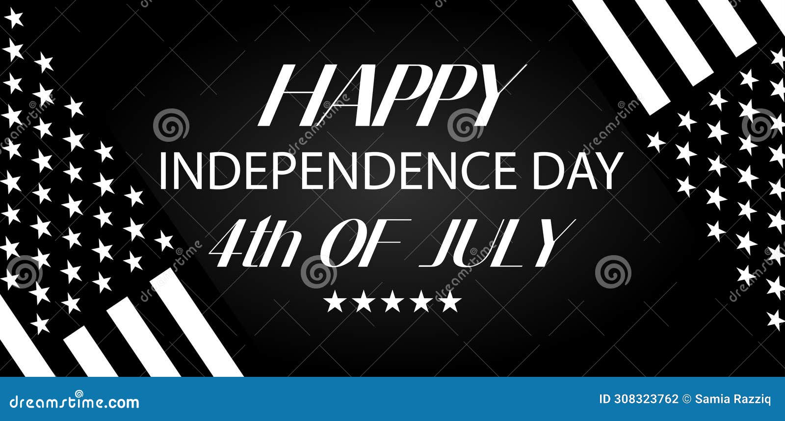 Independence Day Happy 4th of July Text Illustration Design Stock ...