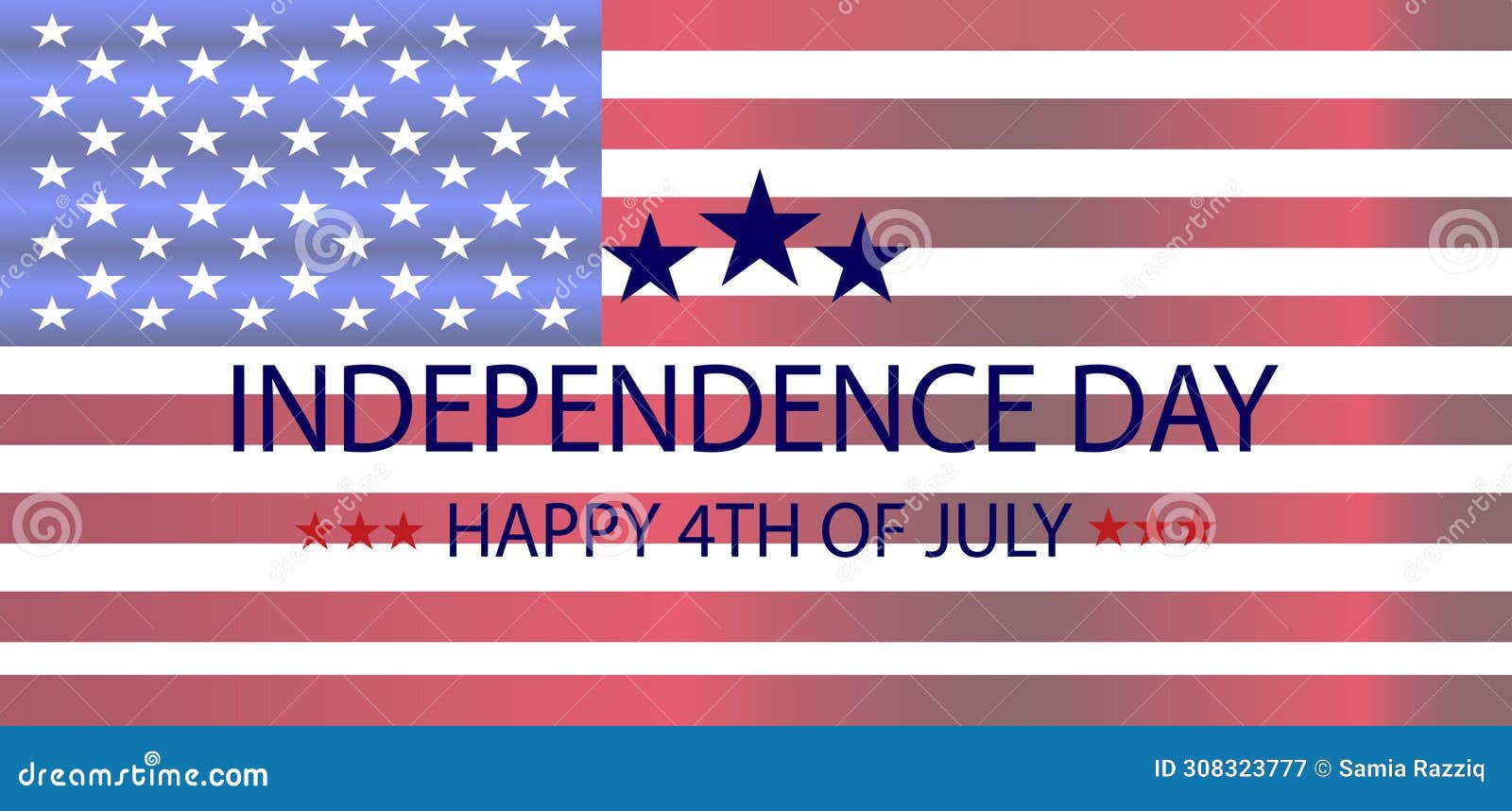 Independence Day Happy 4th of July Text Illustration Design Stock ...