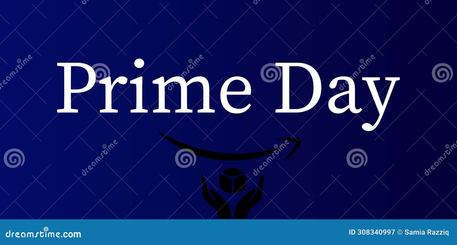 Amazon Prime Day Text Illustration and Blue Gradient Design Editorial ...
