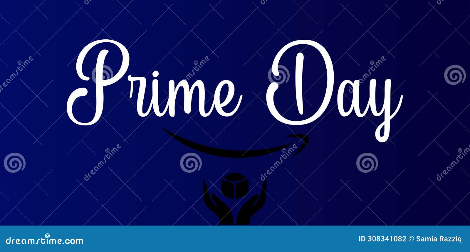 Amazon Prime Day Text Illustration and Blue Gradient Background ...