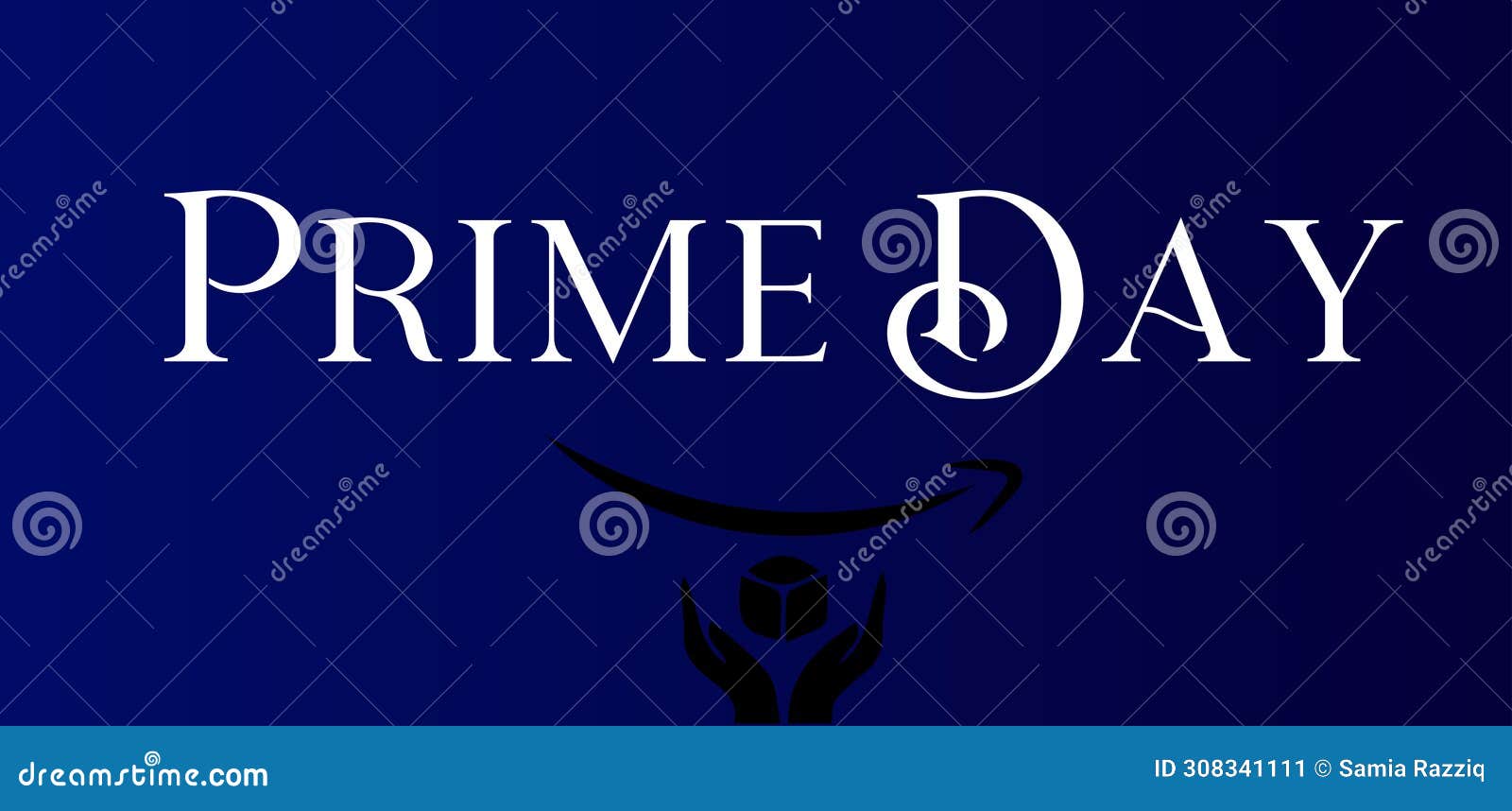 Amazon Prime Day Text Illustration Gradient Background Design Editorial ...