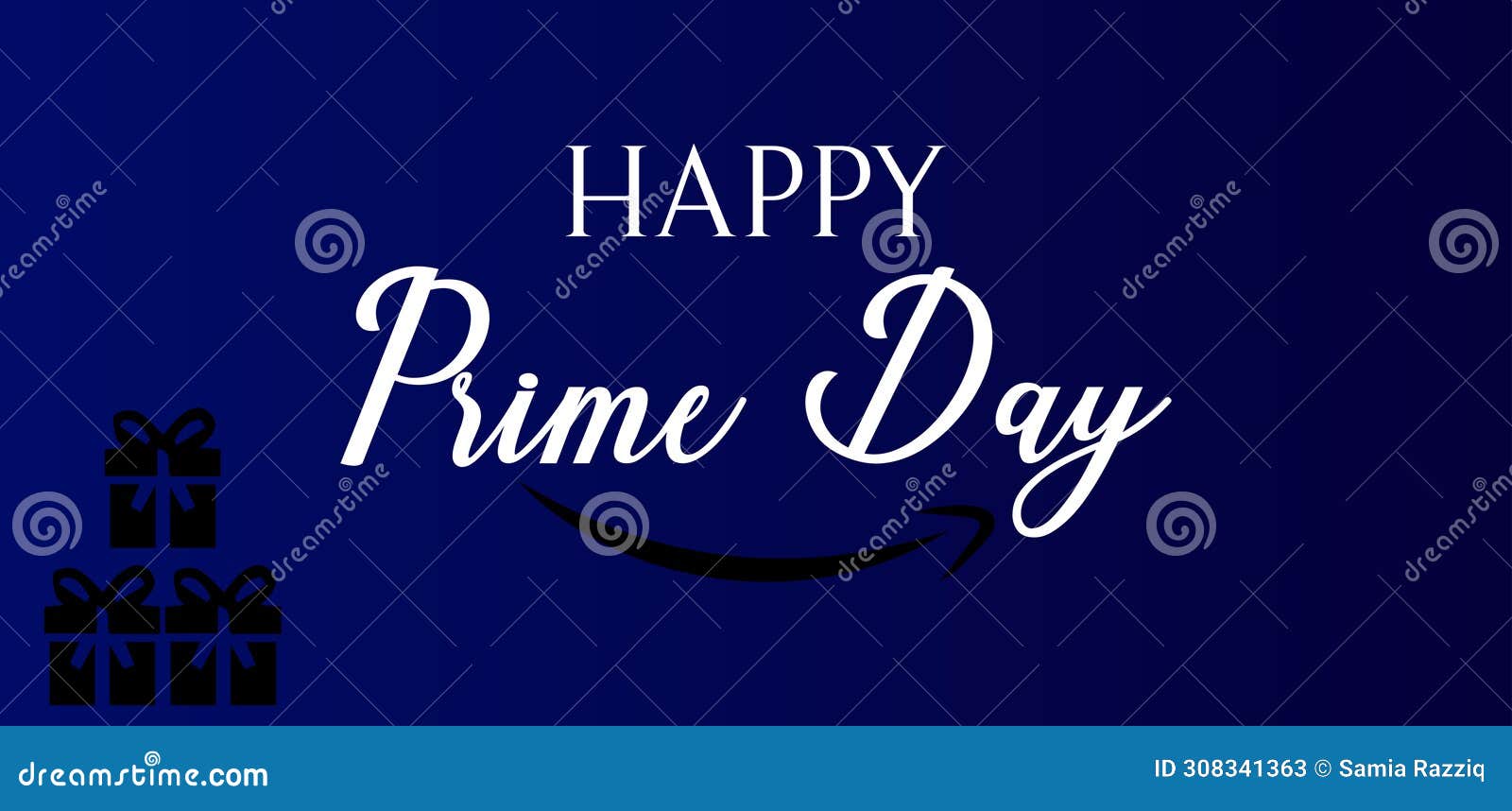 Amazon Prime Day Text Illustration and Blue Gradient Background Design ...