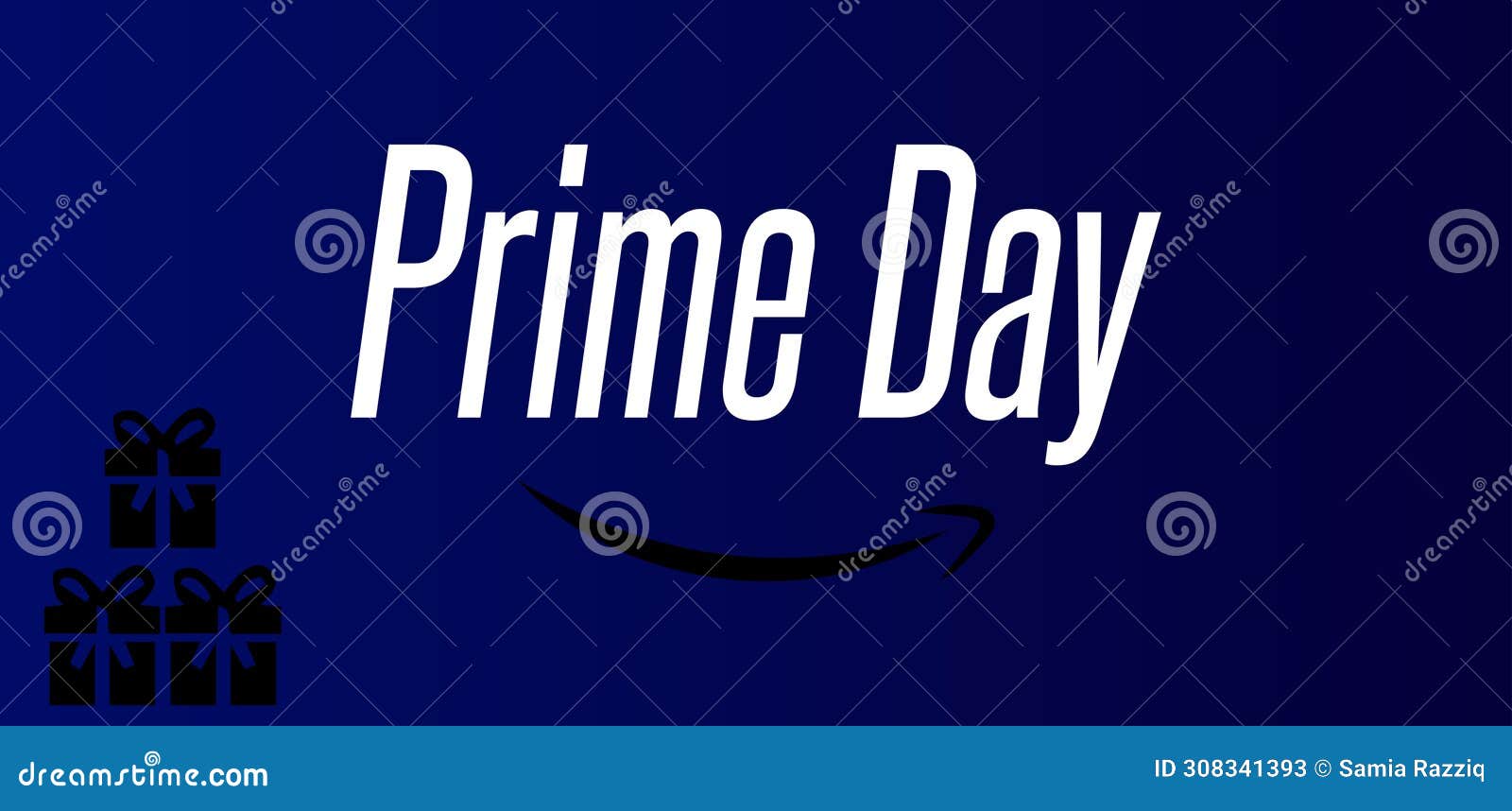 Amazon Prime Day Stylish Text Illustration Design and Gradient ...