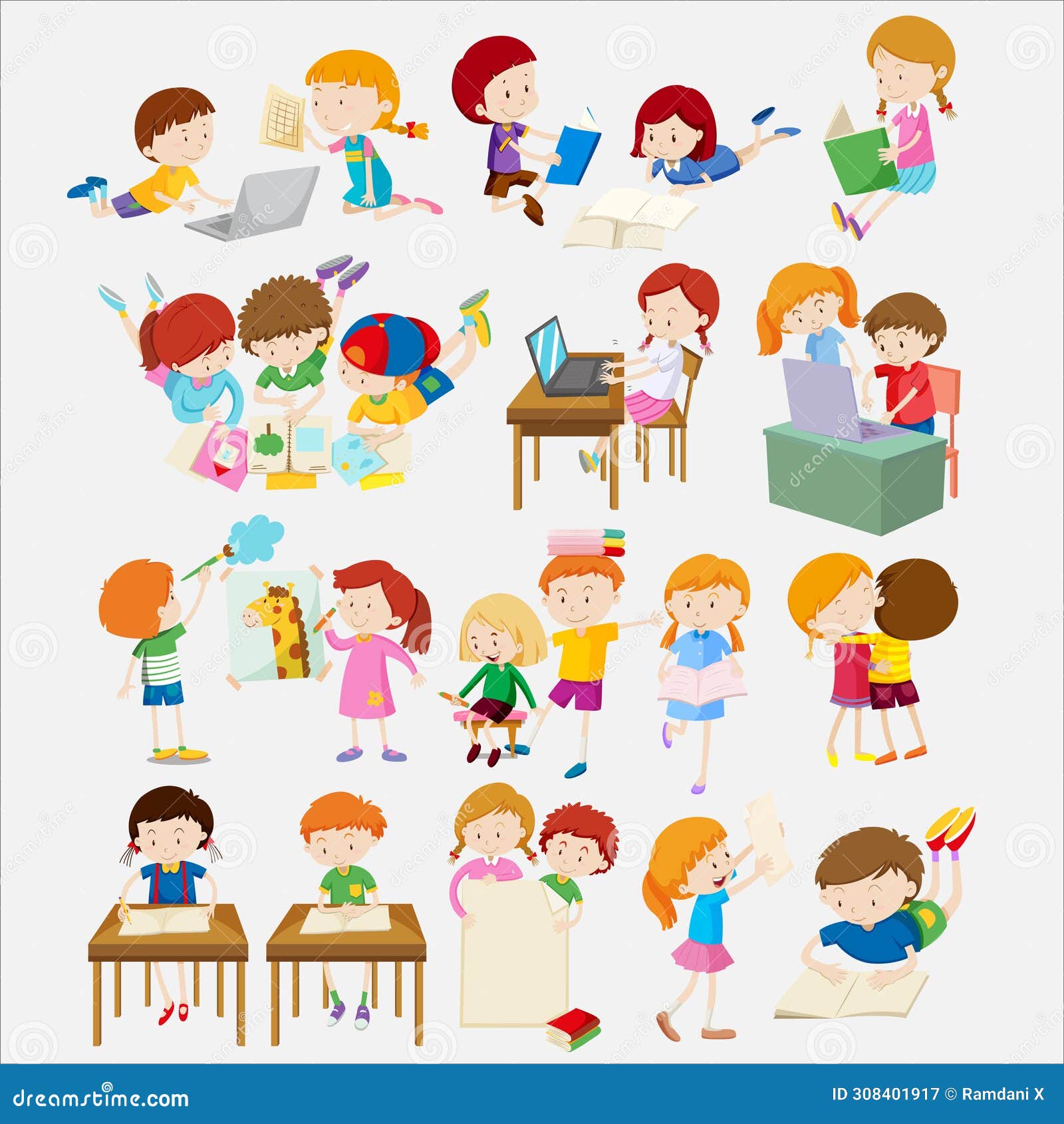 Kids Character Vector Design Template Stock Vector - Illustration of ...