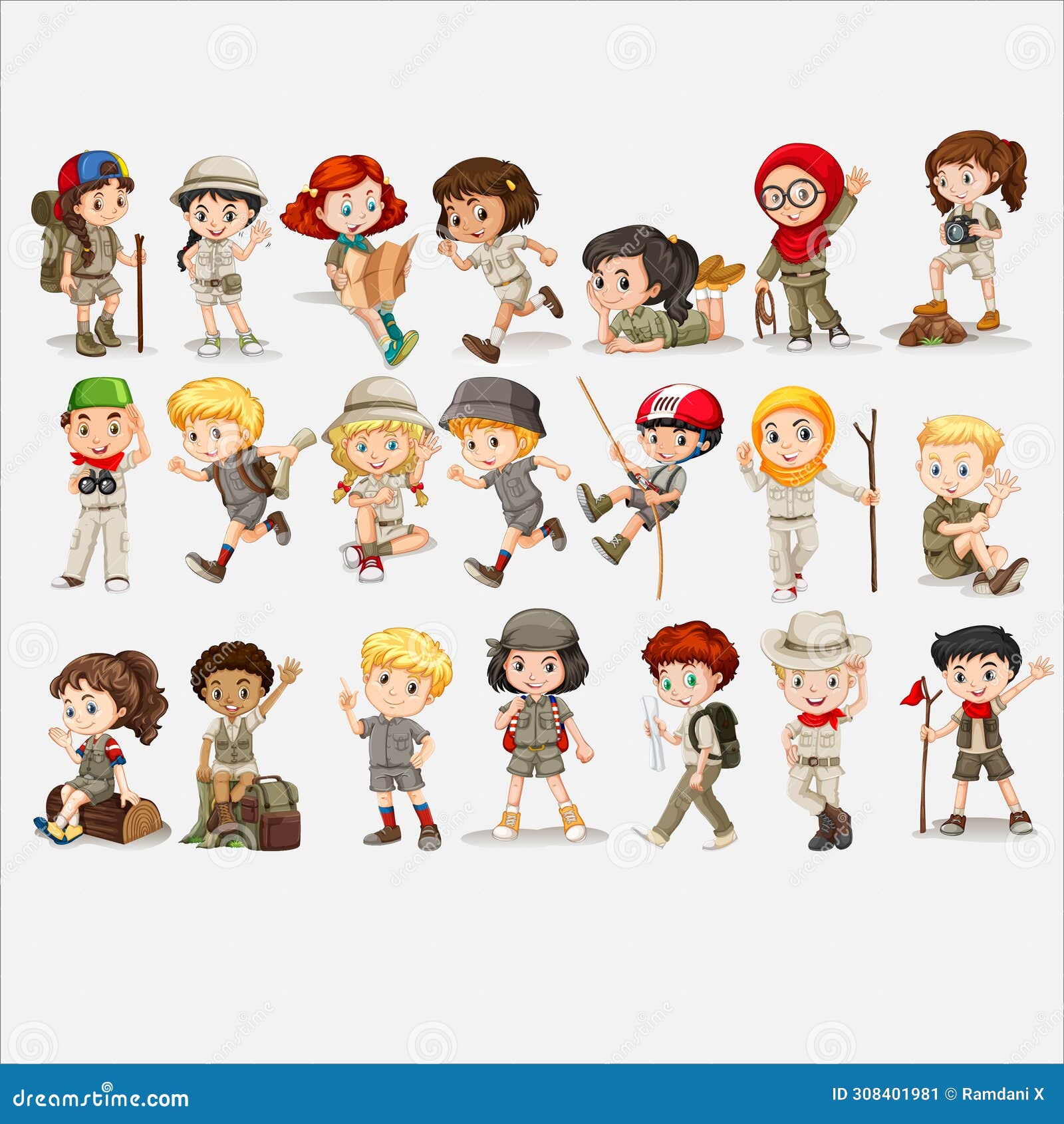 Kids Character Vector Design Template Stock Vector - Illustration of ...