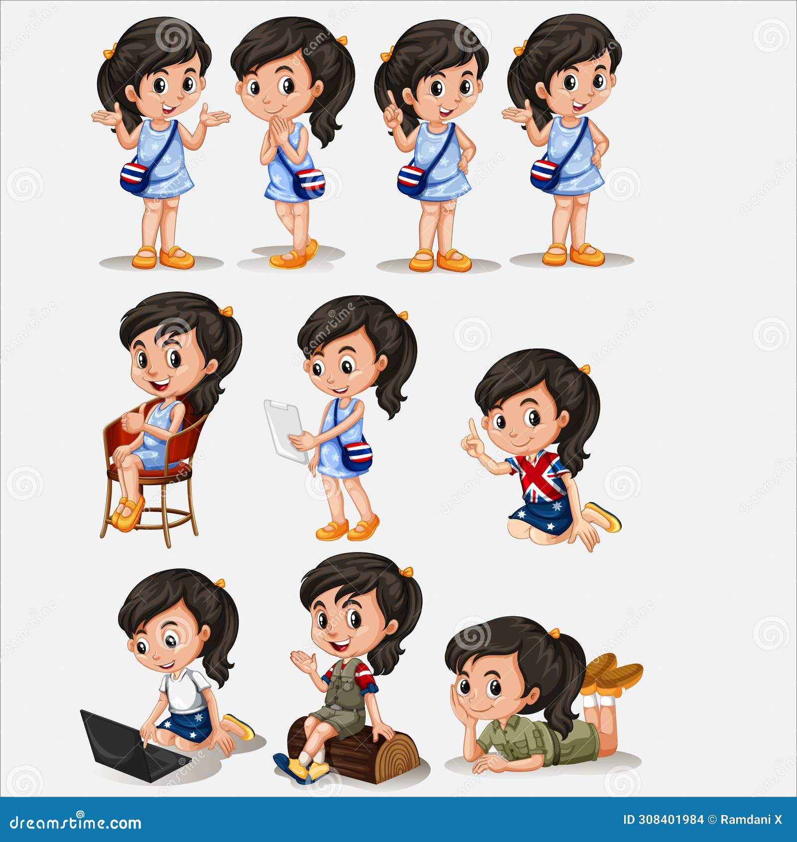 Kids Character Vector Design Template Stock Vector - Illustration of ...