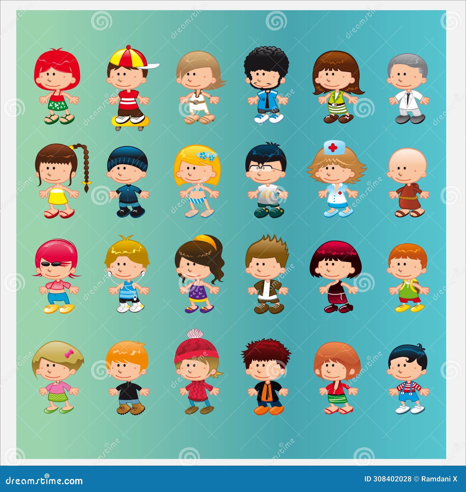 Kids Character Vector Design Template Stock Vector - Illustration of ...