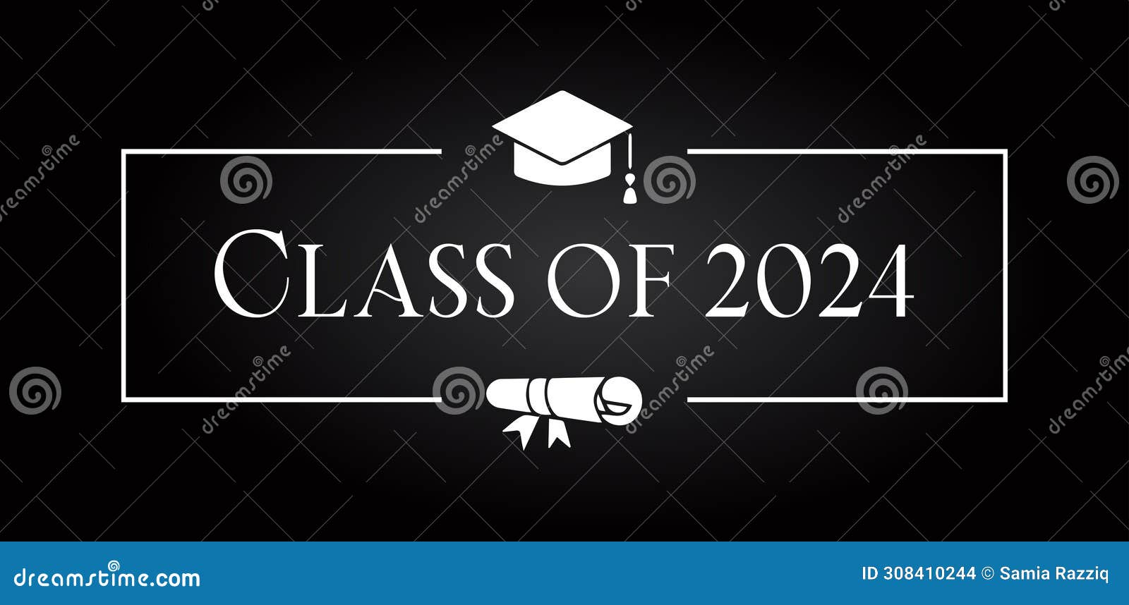 Class of 2024 Congratulations Stylish Text Illustration Design Stock ...