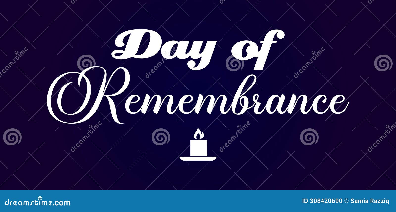 Day of Remembrance Stylish Text Illustration Design Stock Illustration ...