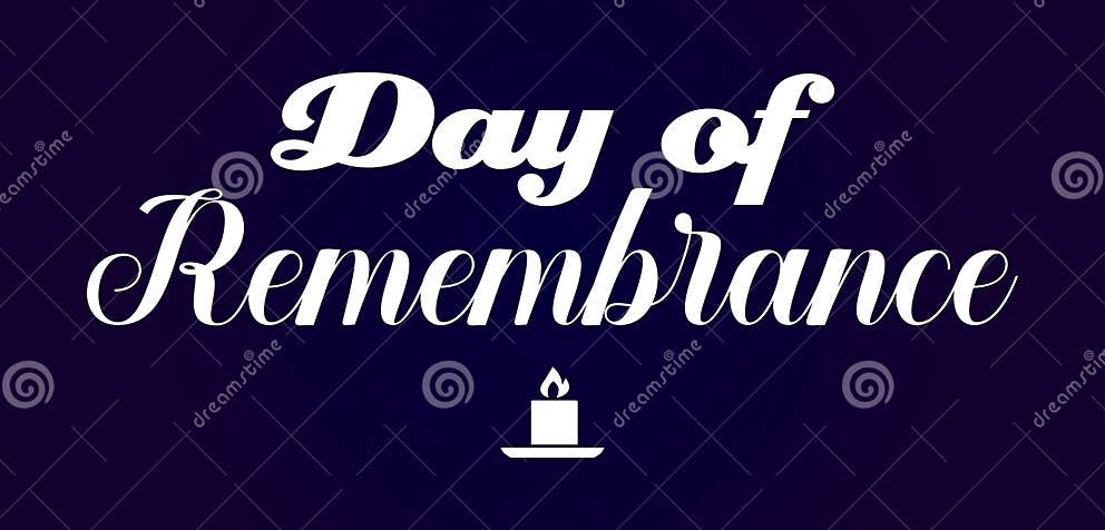 Day of Remembrance Stylish Text Illustration Design Stock Illustration ...