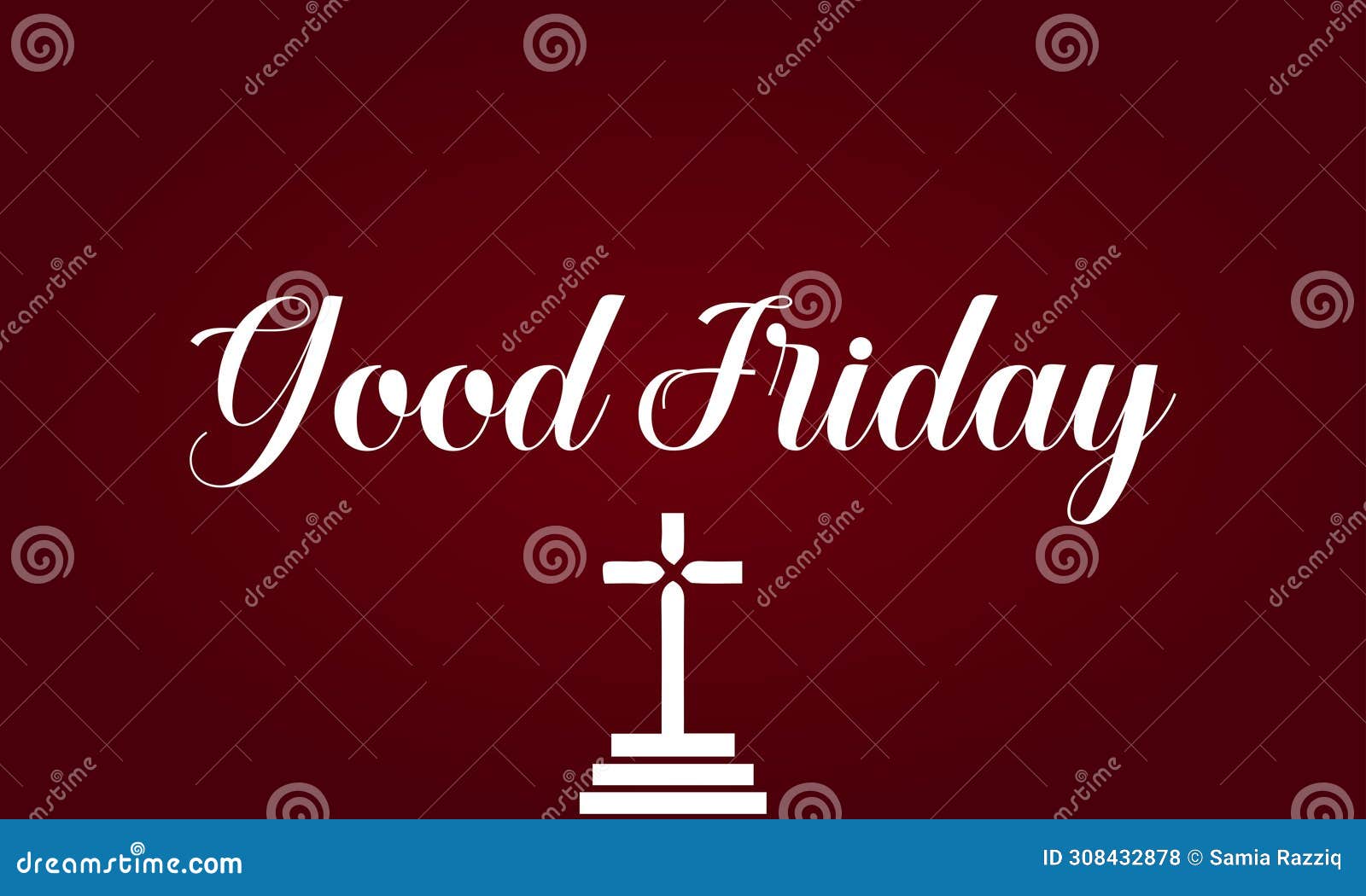 Good Friday Text Illustration Design and Blue Background Stock ...