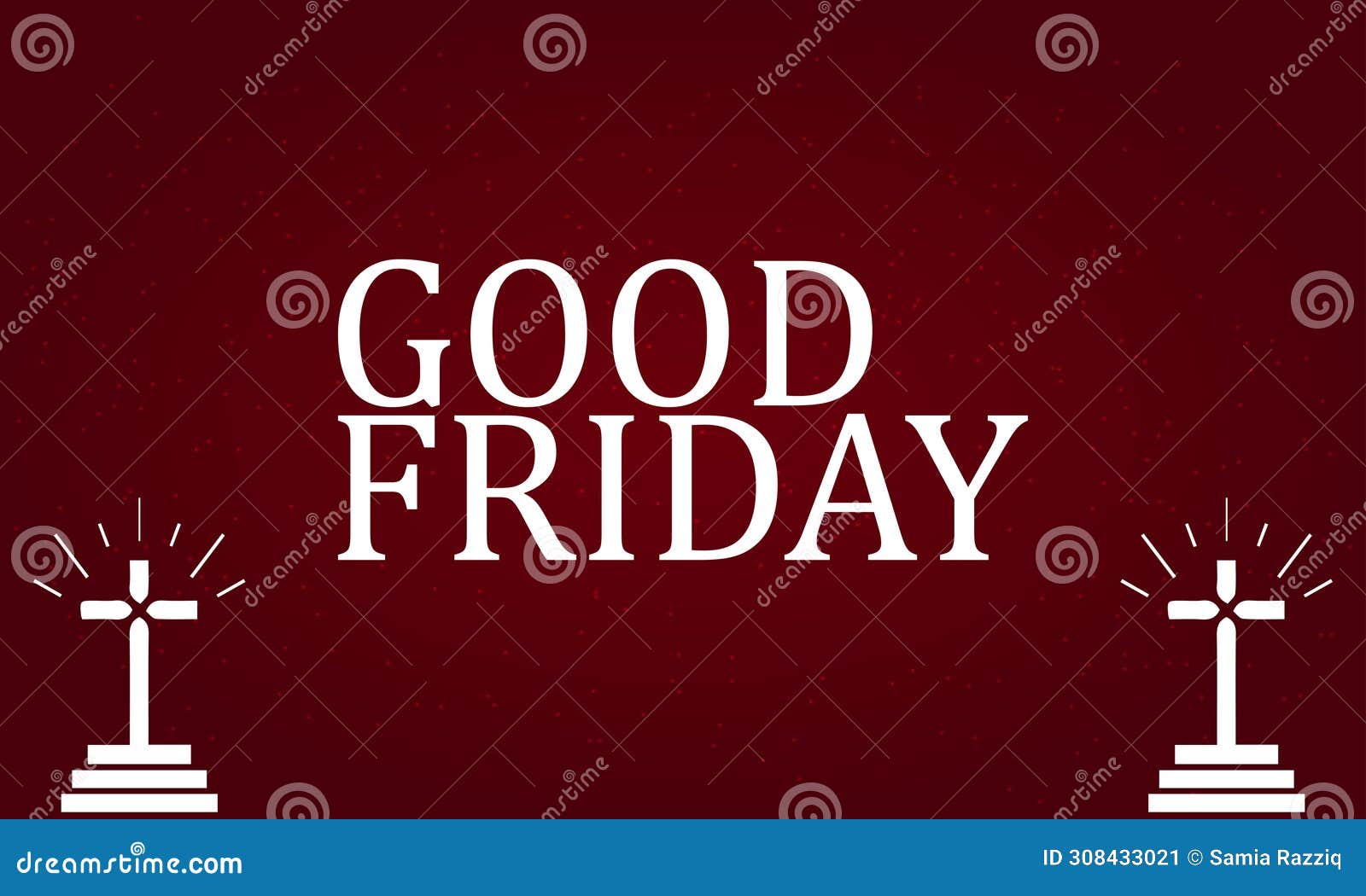 Good Friday Text Illustration Design and Blue Background Stock ...