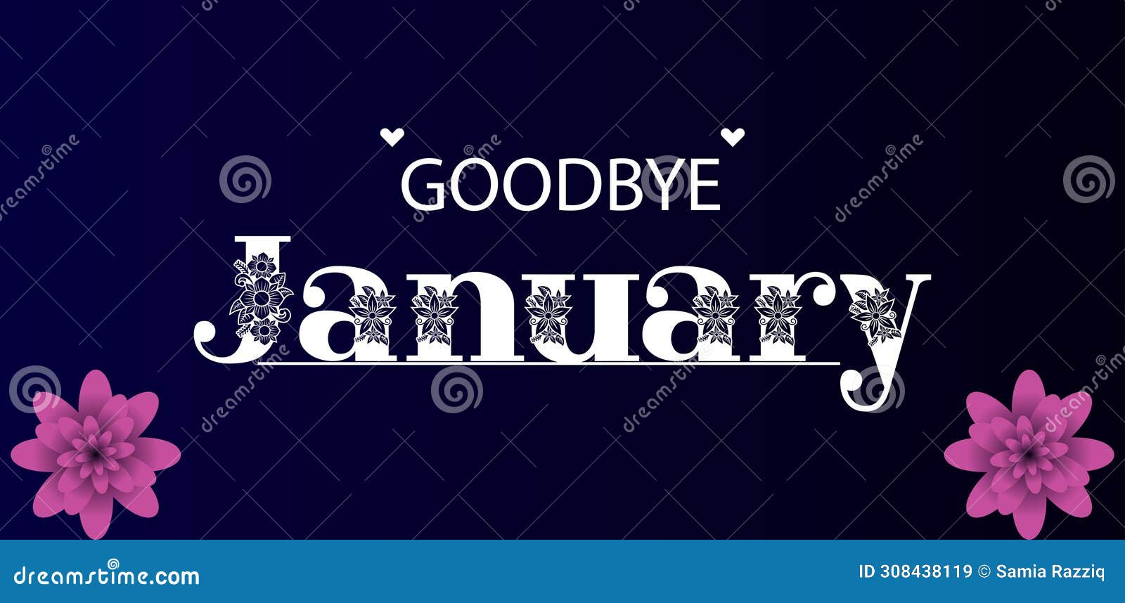 Good Bye January Beautiful Text Illustration Design Stock Vector ...