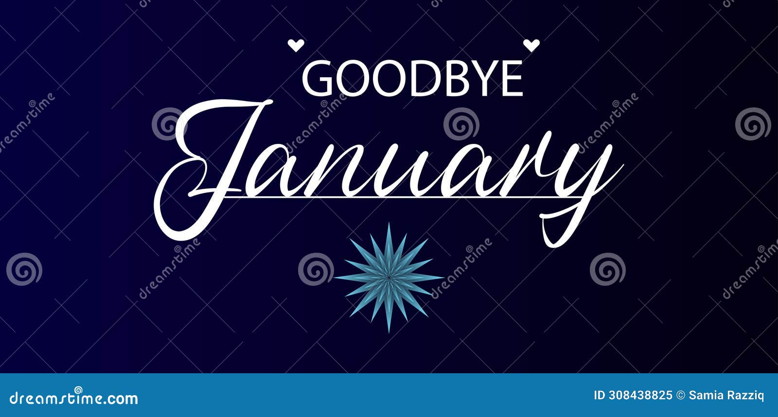 Good Bye January Beautiful Text Illustration Design Stock Illustration ...