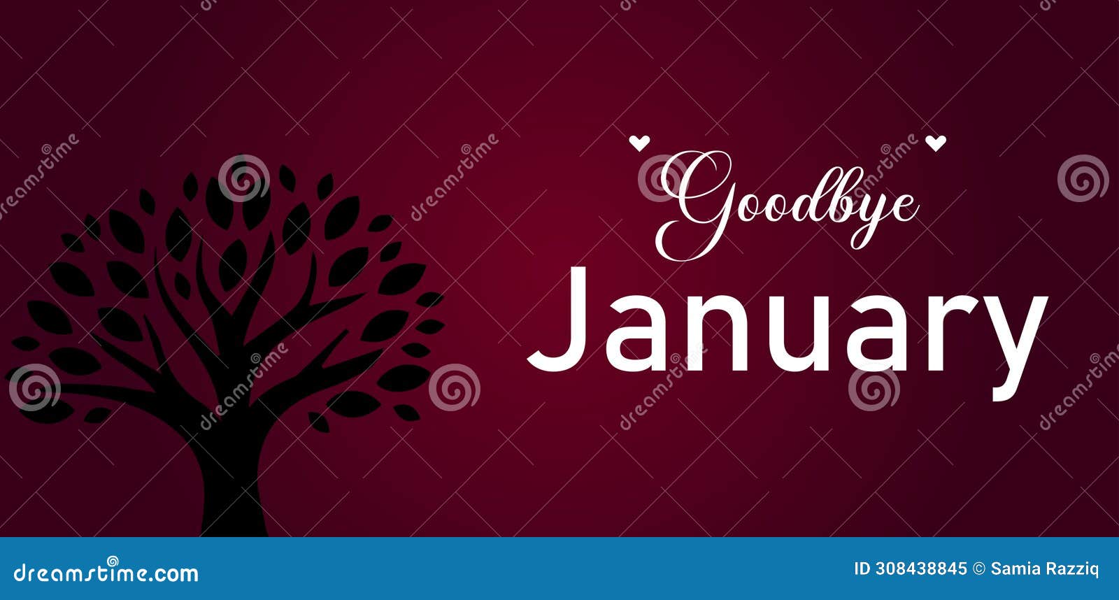 Good Bye January Beautiful Text Illustration Design Stock Illustration ...
