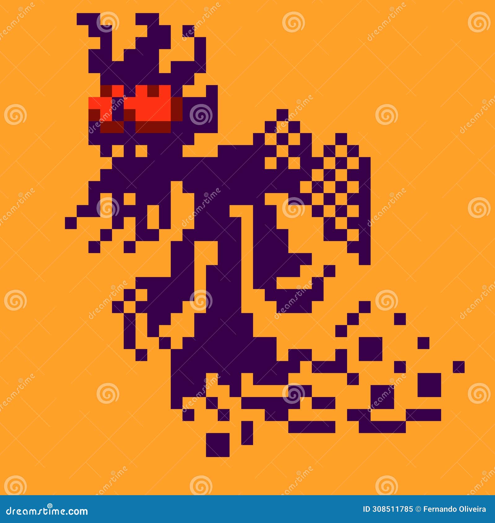 Shadow Monster, Pixel Art, 8-bit, Vector, Pixel, Retro Stock Vector ...