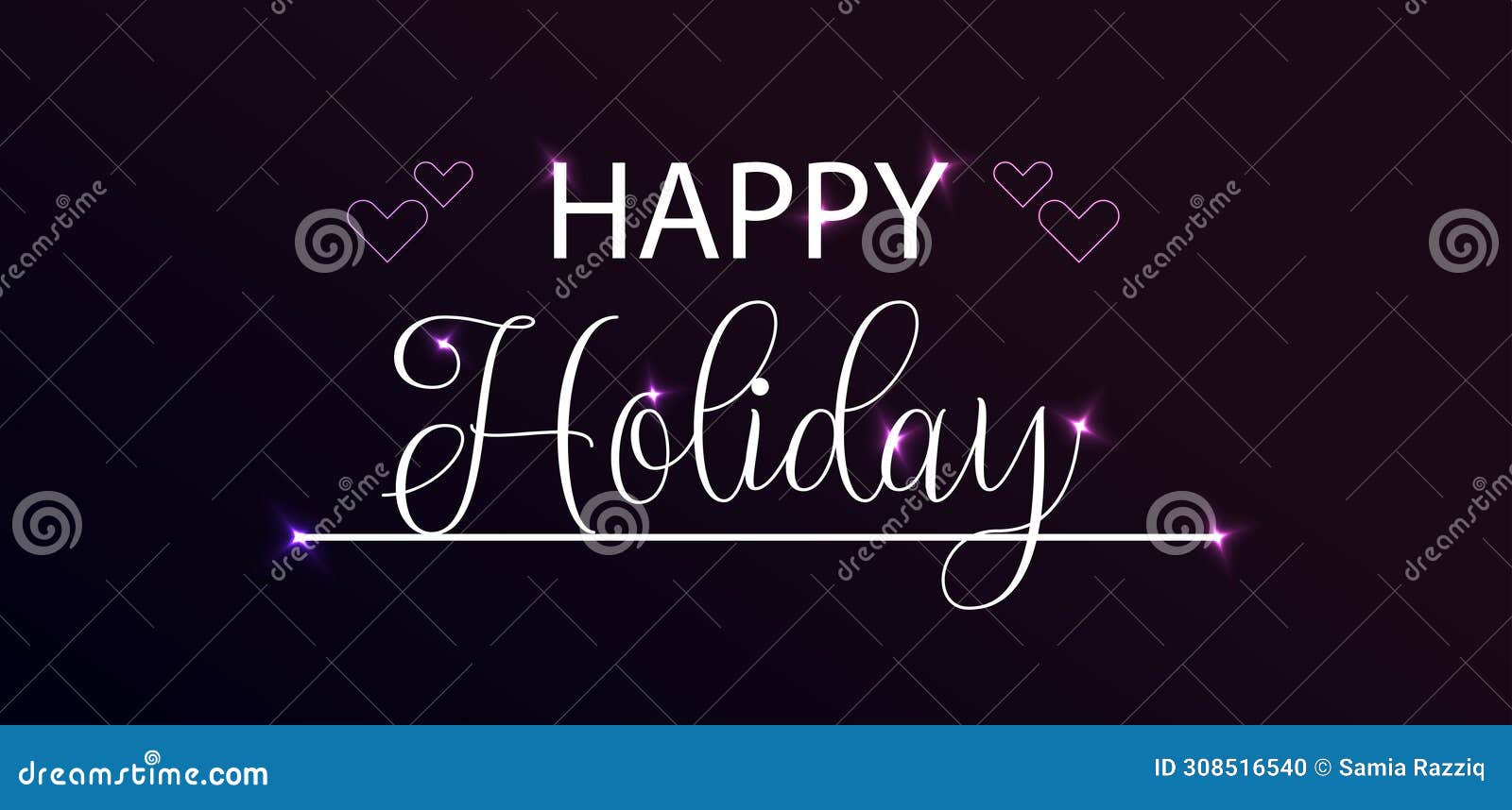 Happy Holiday Unique Text and Colorful Background Design Stock ...