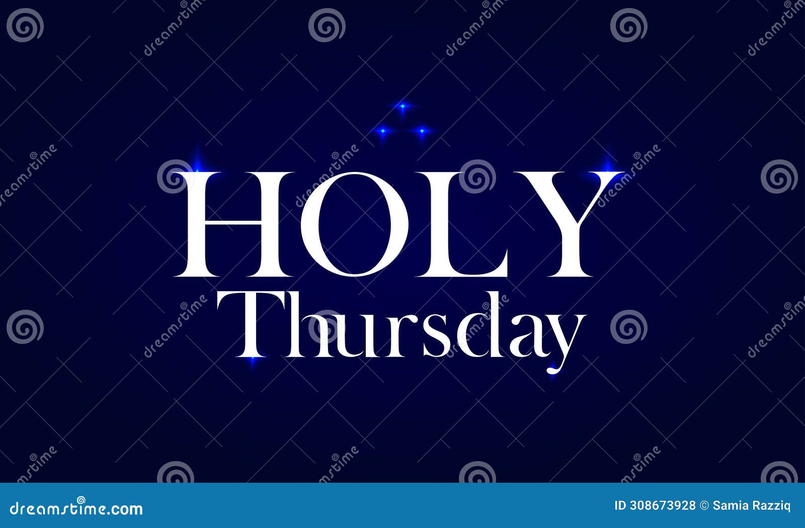 Holy Thursday Stylish Text with Neon Light Background Design Stock ...