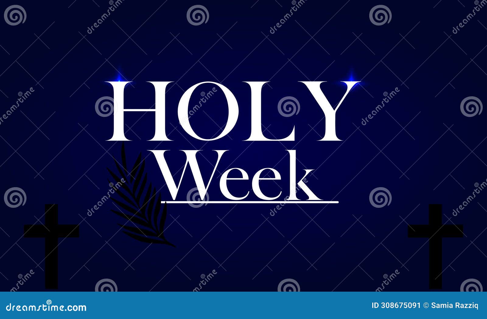 Holy Week Text Design and Gradient Background Illustration Design Stock ...
