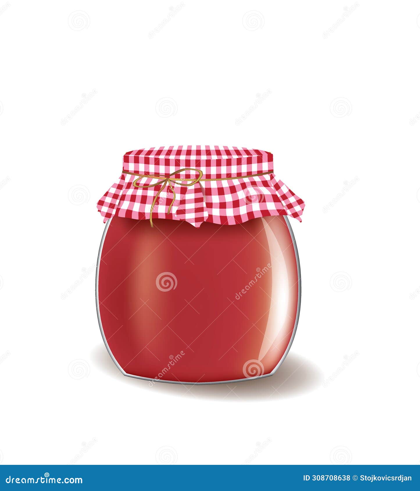 Red jam jar stock vector. Illustration of fresh, natural - 308708638