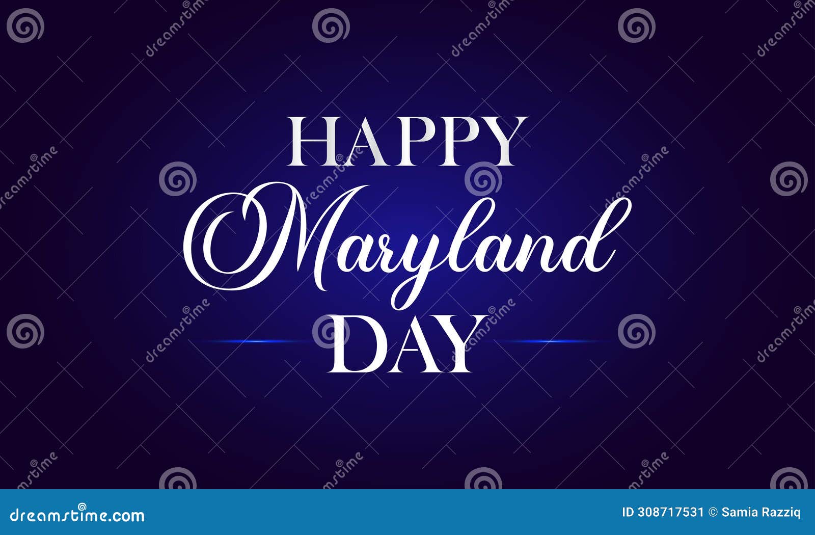 Happy Maryland Day with Flag Stylish Text Illustration Design Stock ...