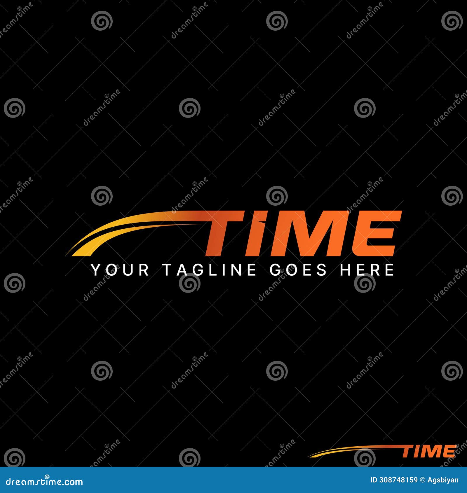 Initial Letter Time Font with Speed Swoosh. Related To Monogram Sport ...