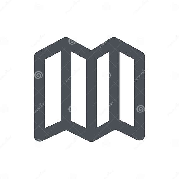 Modern Map: Navigational Tool for Exploration Flat Vector Design Stock ...