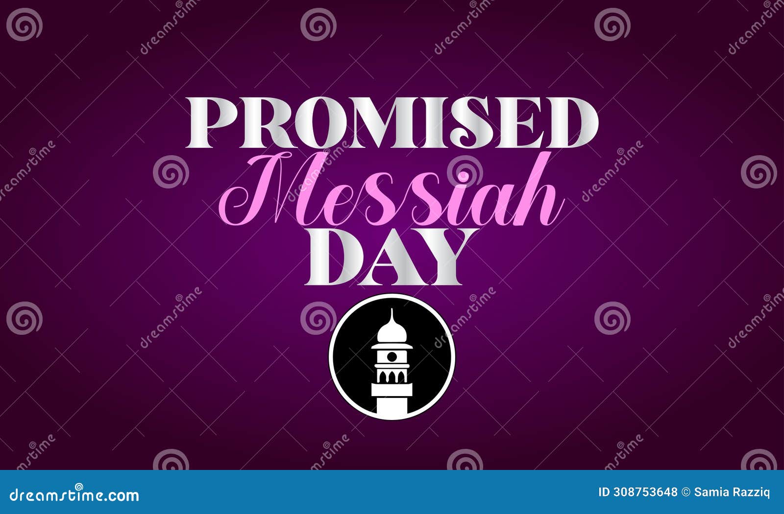 Promised Messiah Day Amazing Text Illustration Design Stock ...