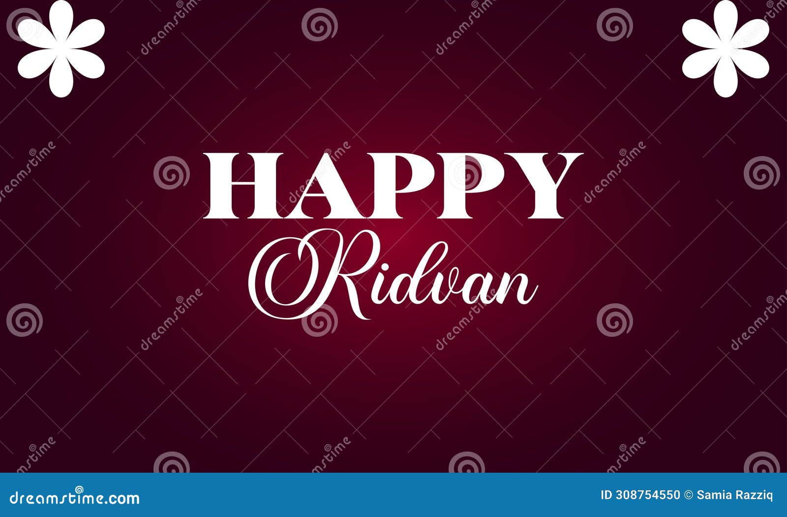 Happy Ridvan Stylish Text with Flower Illustration Design Stock ...