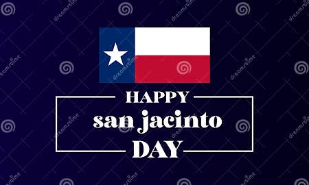 Happy San Jacinto Day Stylish Text with Flag and Blue Background Design ...