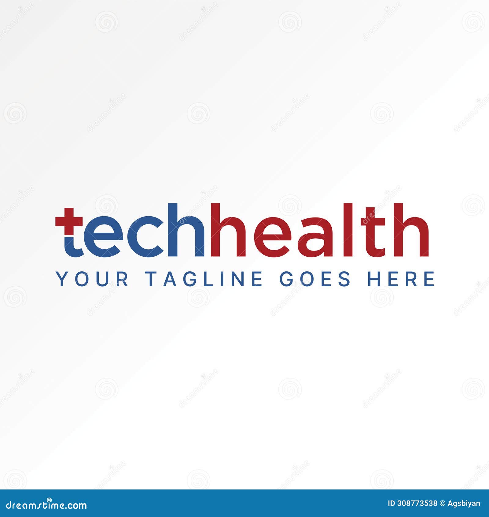 Sign Letter Tech Health with Top Cross Relate Monogram Hospital Care ...