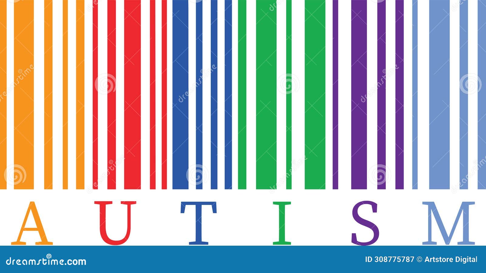 Autism Colorful Barcode, Autism Puzzle, Autism Awareness, Proud Autism ...