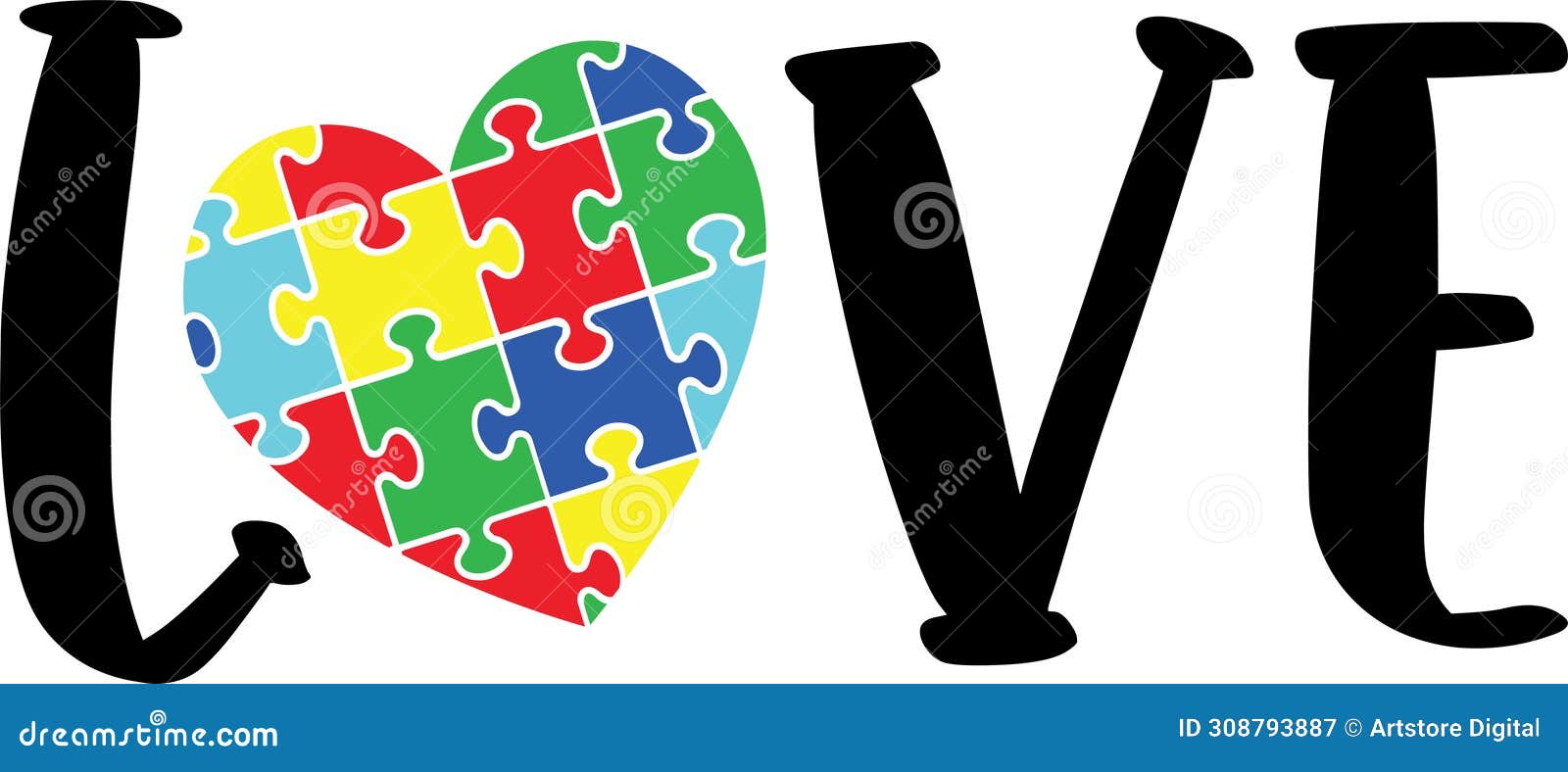 Autism Love Puzzle Heart, Autism Awareness, Proud Autism, Autism Day ...