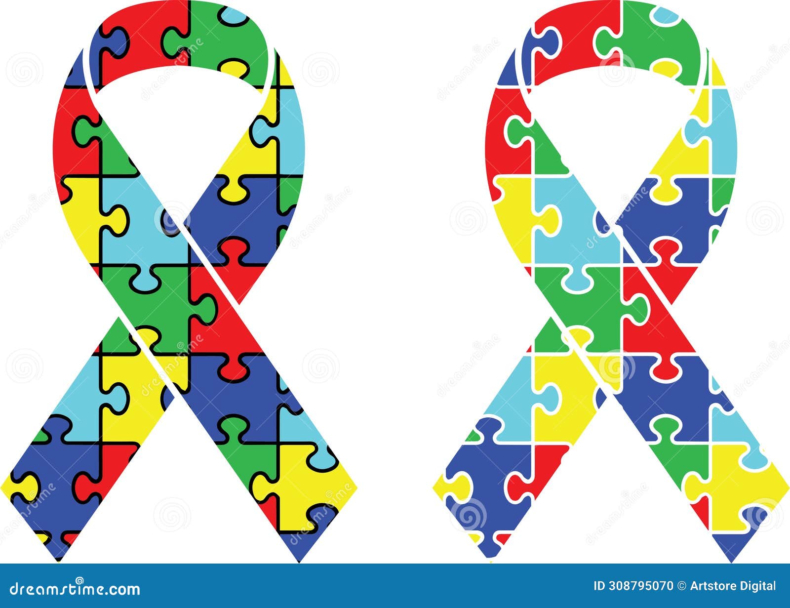 Autism Ribbon, Autism Awareness, Proud Autism, Autism Day, Vector ...