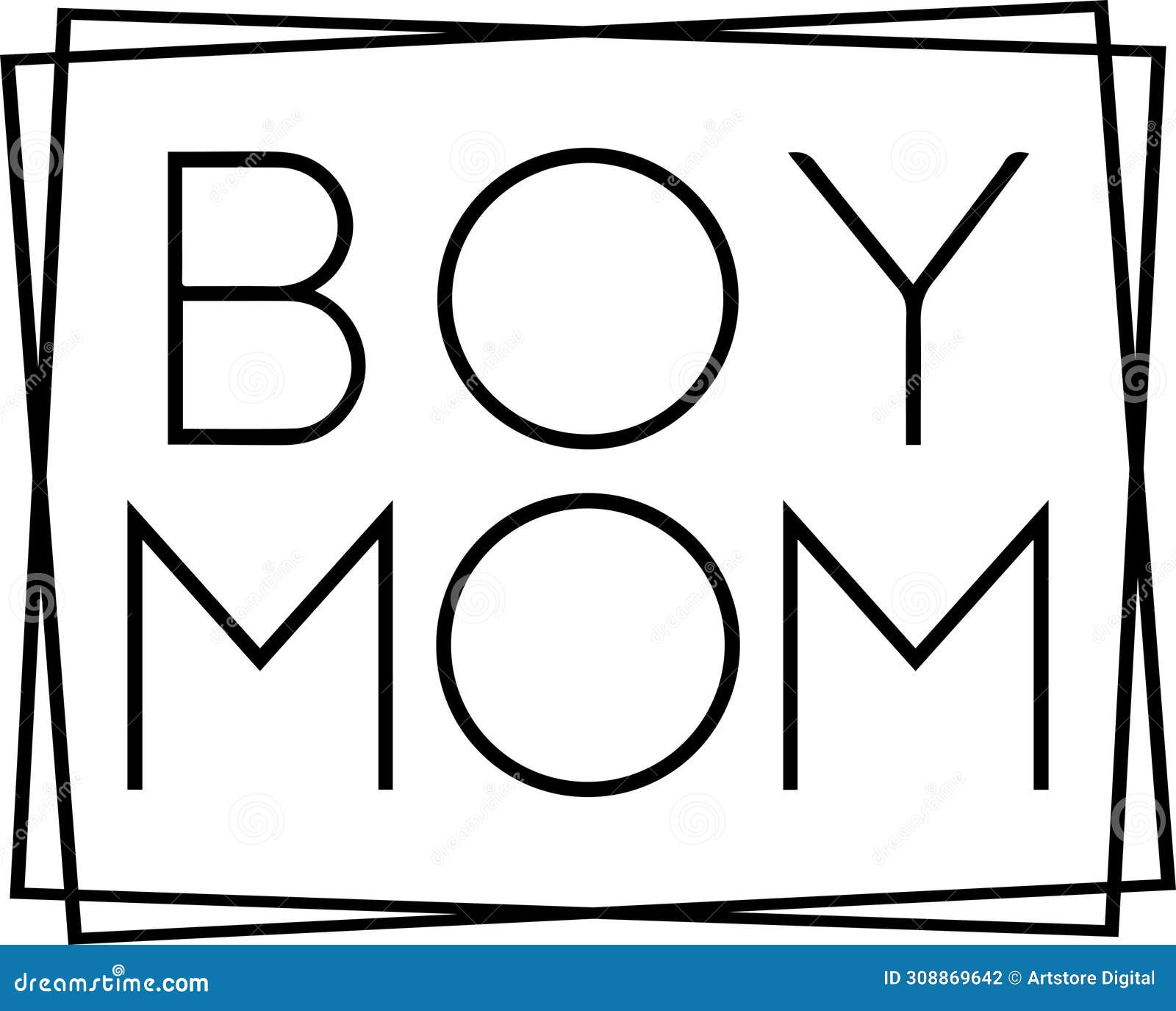 Boy Mom Square, Mom Life, Funny Mom, Mothers Day Vector Illustration ...
