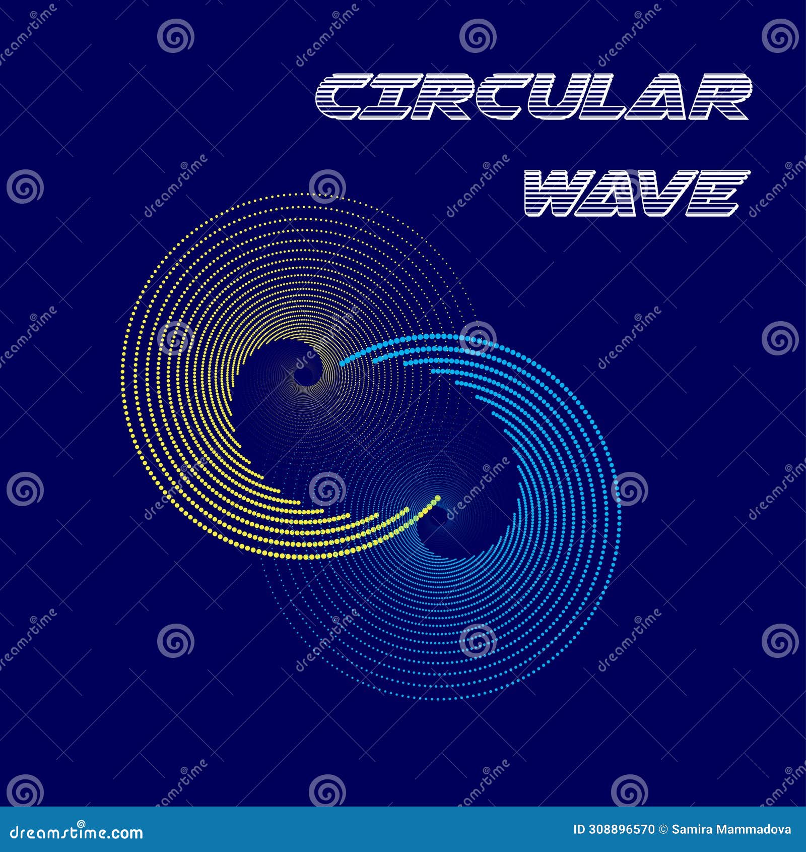 Circular Wave Abstract Background Stock Vector - Illustration of trendy ...