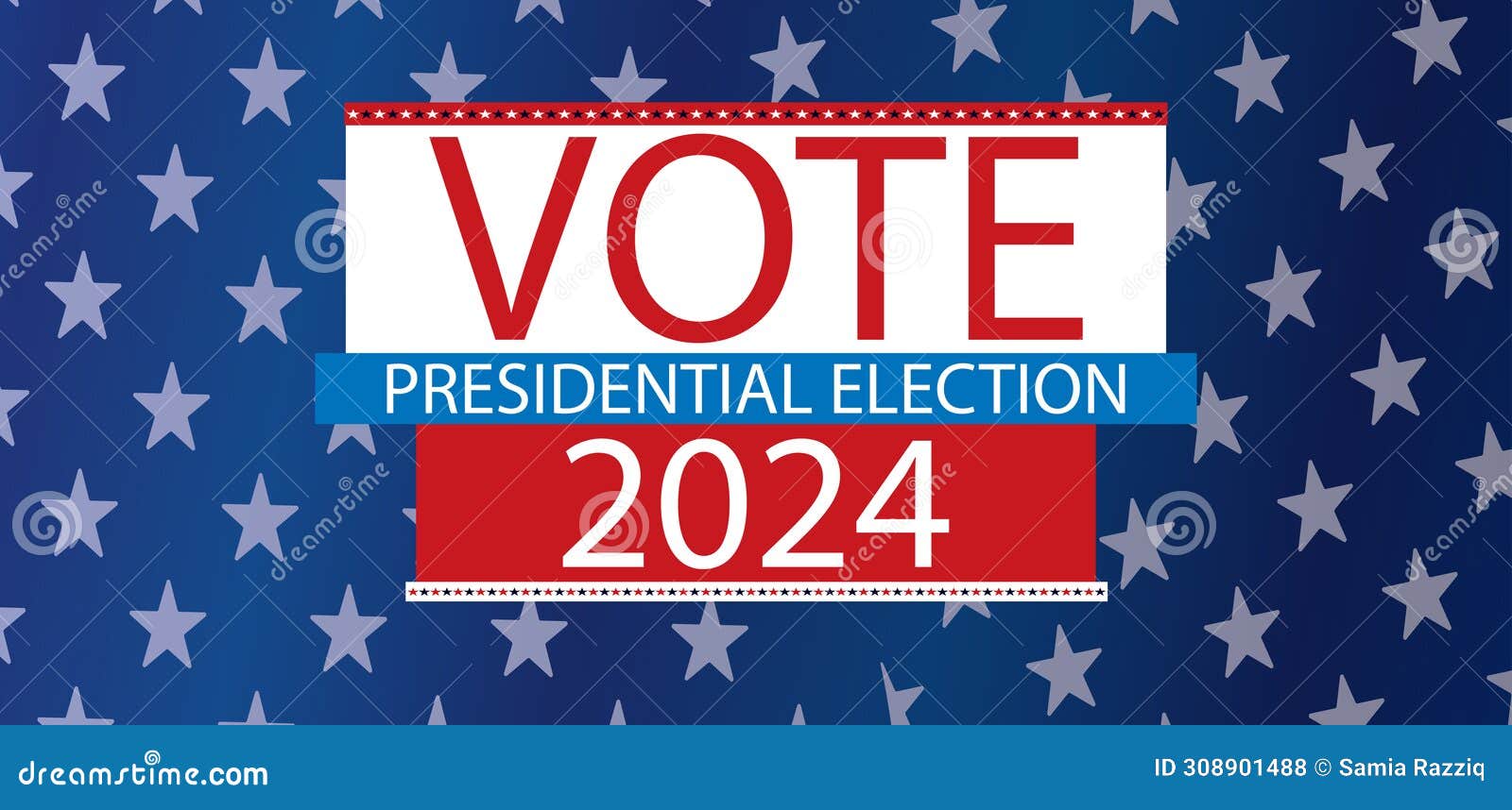 Vote Presidential Election 2024 Usa Text Illustration Design Stock ...