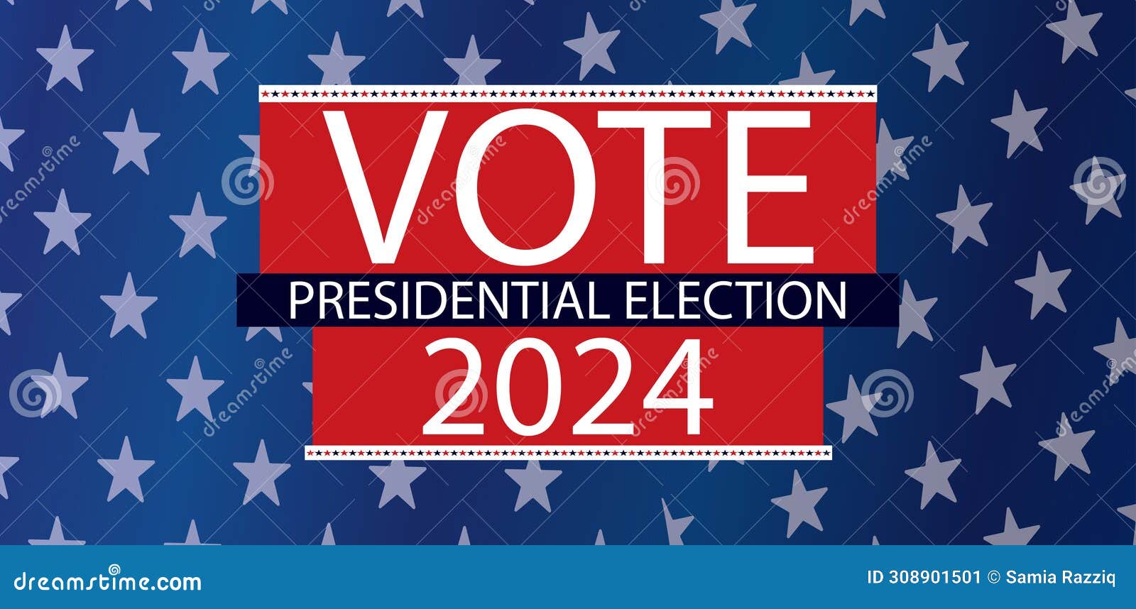Vote Presidential Election 2024 Usa Text Illustration Design Stock ...