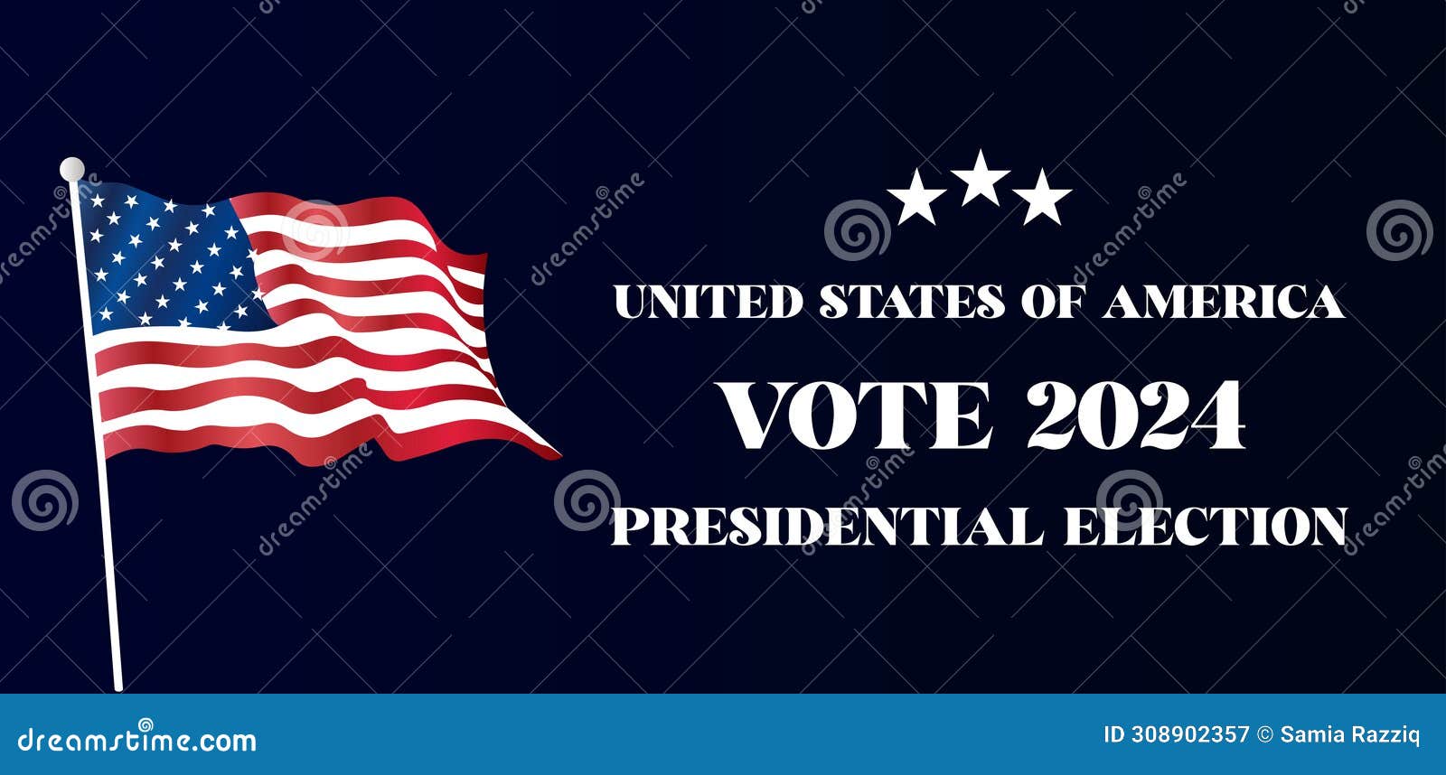 Vote Presidential Election 2024 Usa Text Illustration Design Stock ...