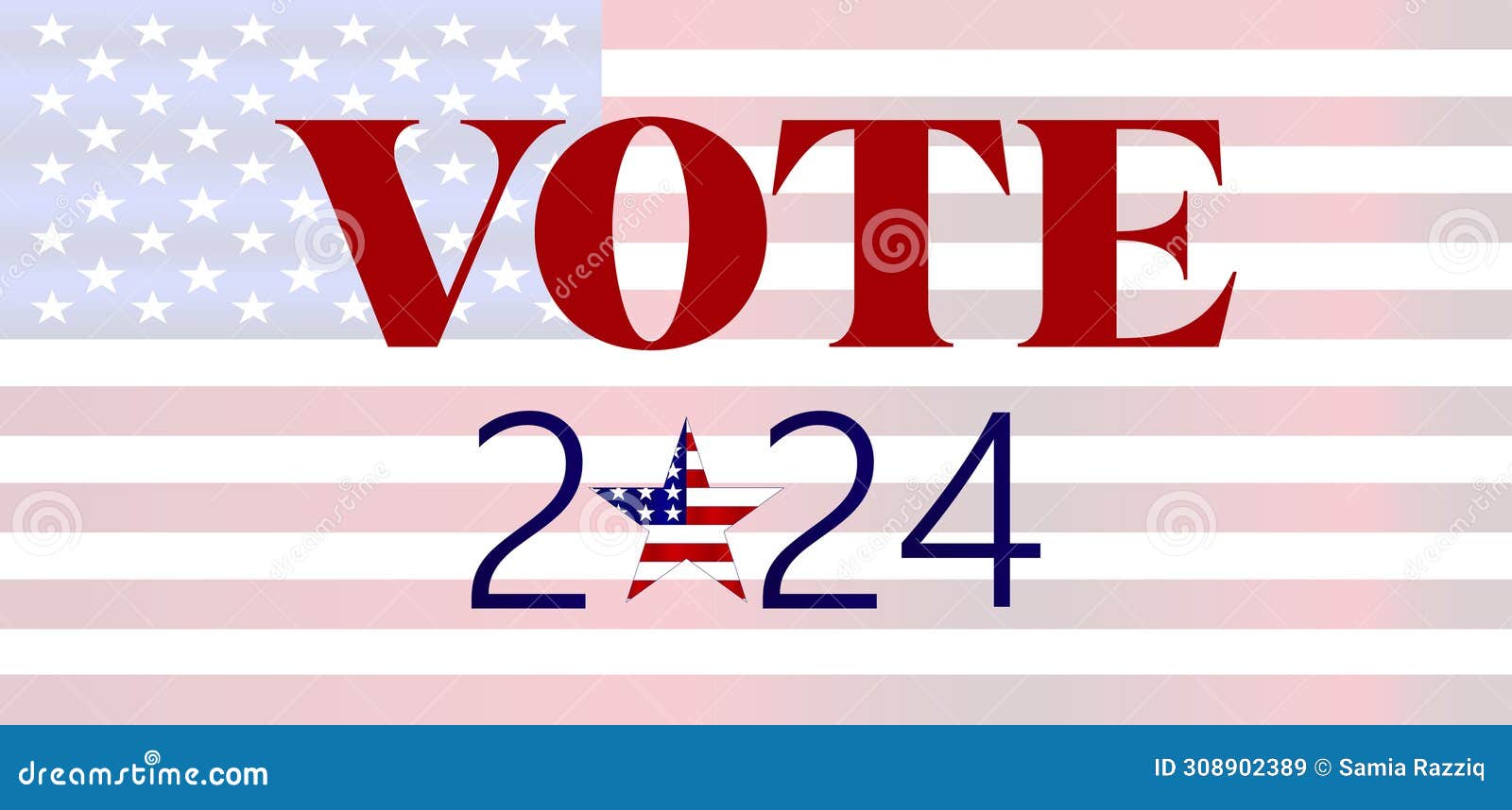 Vote Presidential Election 2024 Usa Text Illustration Design Stock ...
