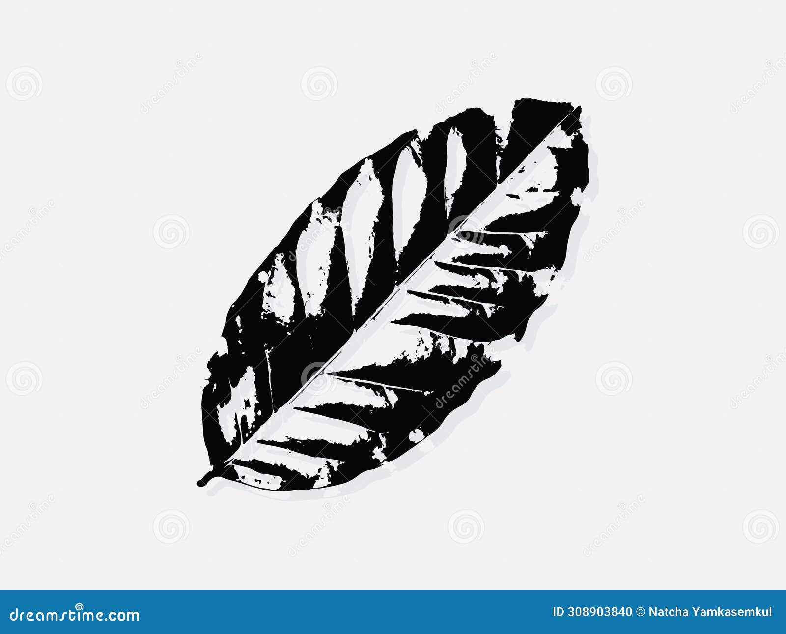 Coffee Leaf Engraving Vector Illustration. Scratch Board Style ...