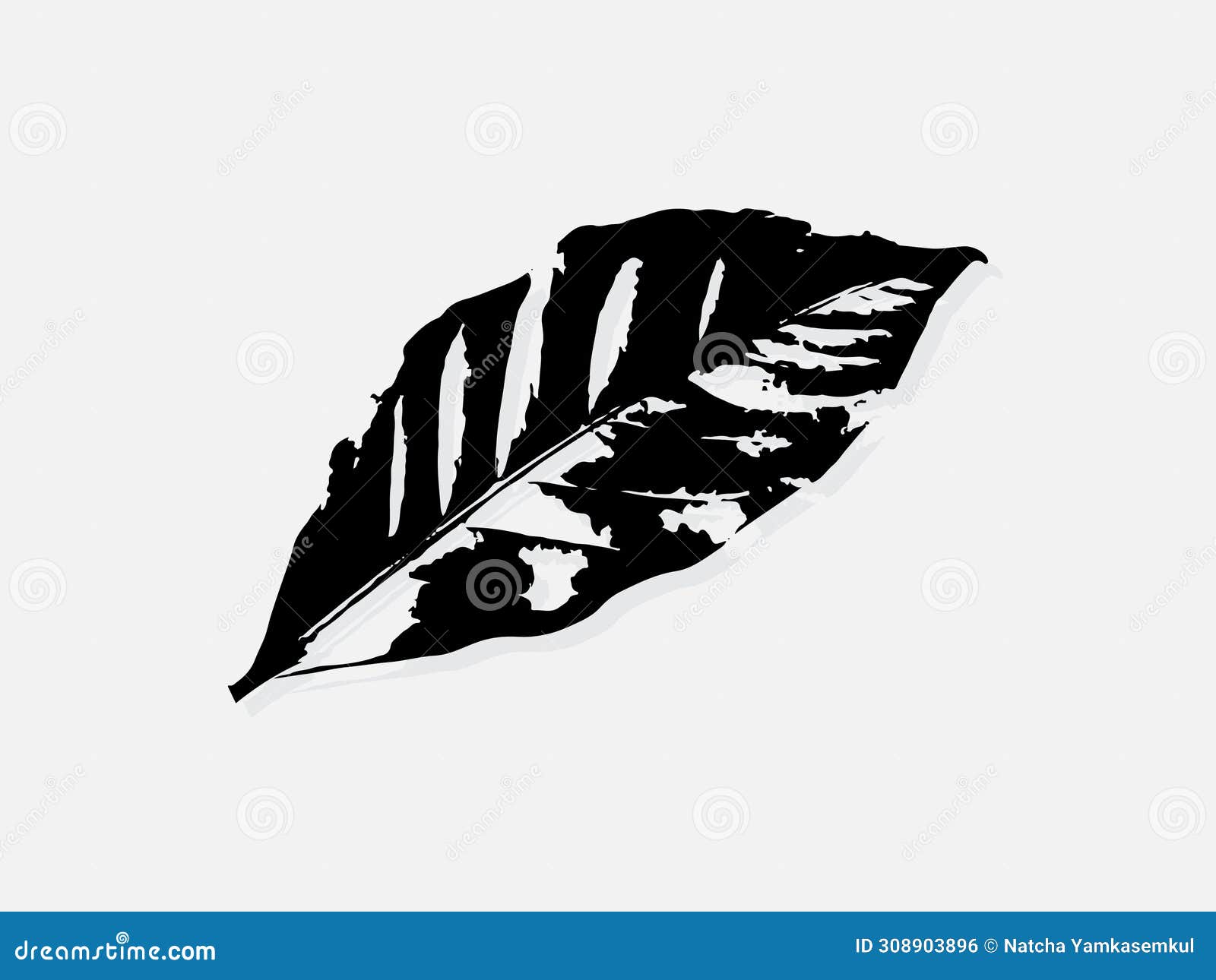Coffee Leaf Engraving Vector Illustration. Scratch Board Style ...