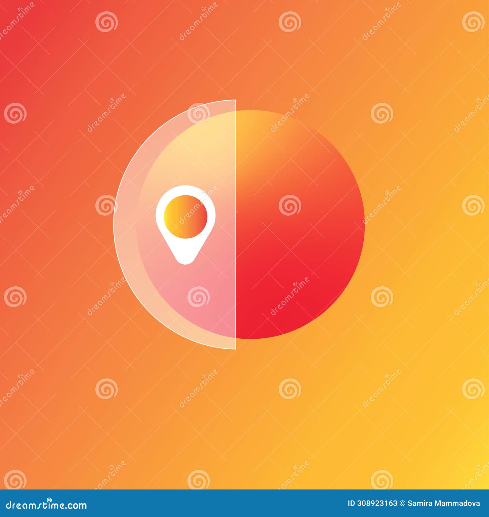 Glassmorphic Location Social Media Icon Button Stock Vector ...