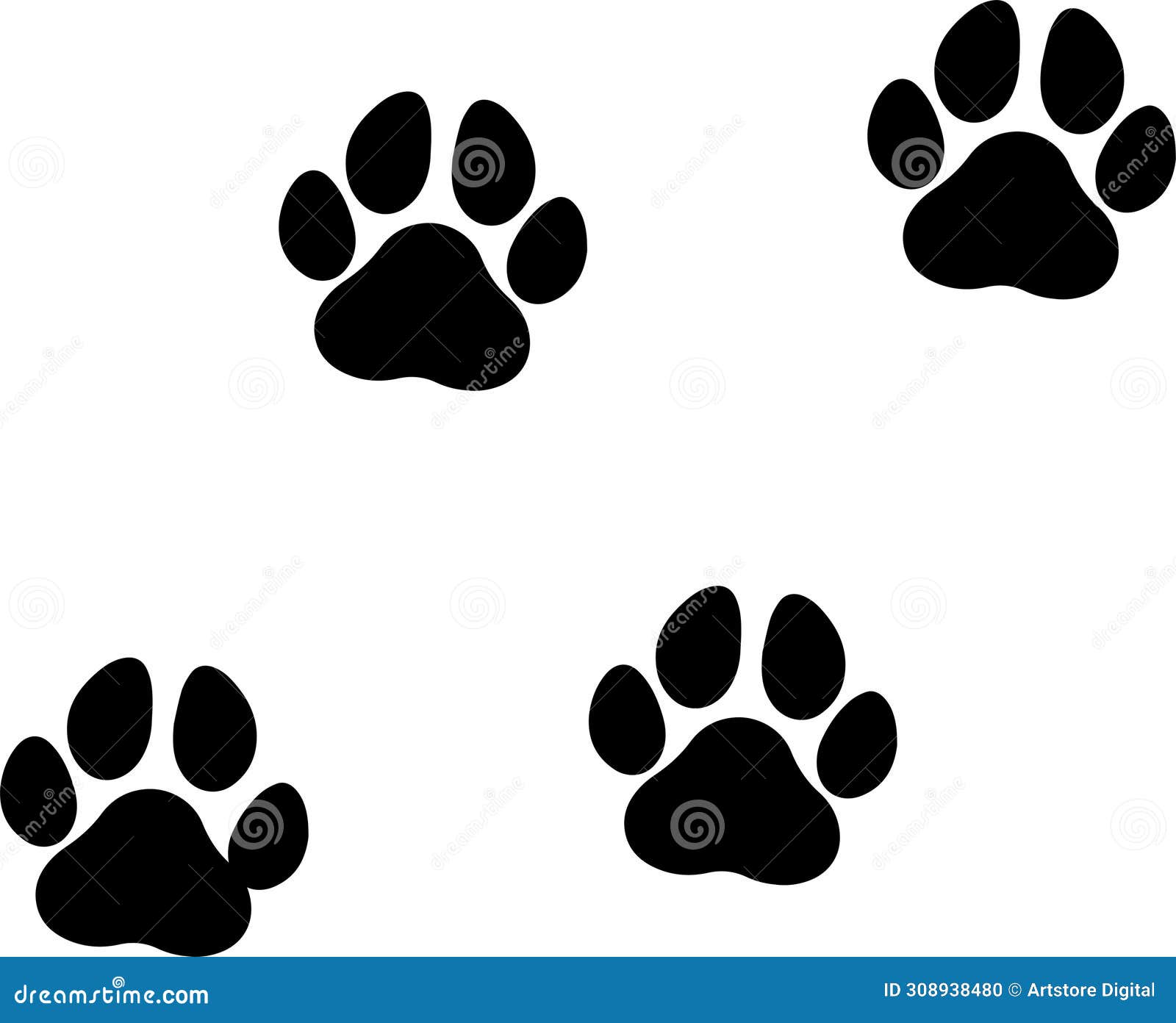 Dog Paws, Dog, Animal, Pet, Vector Illustration File Stock Illustration ...