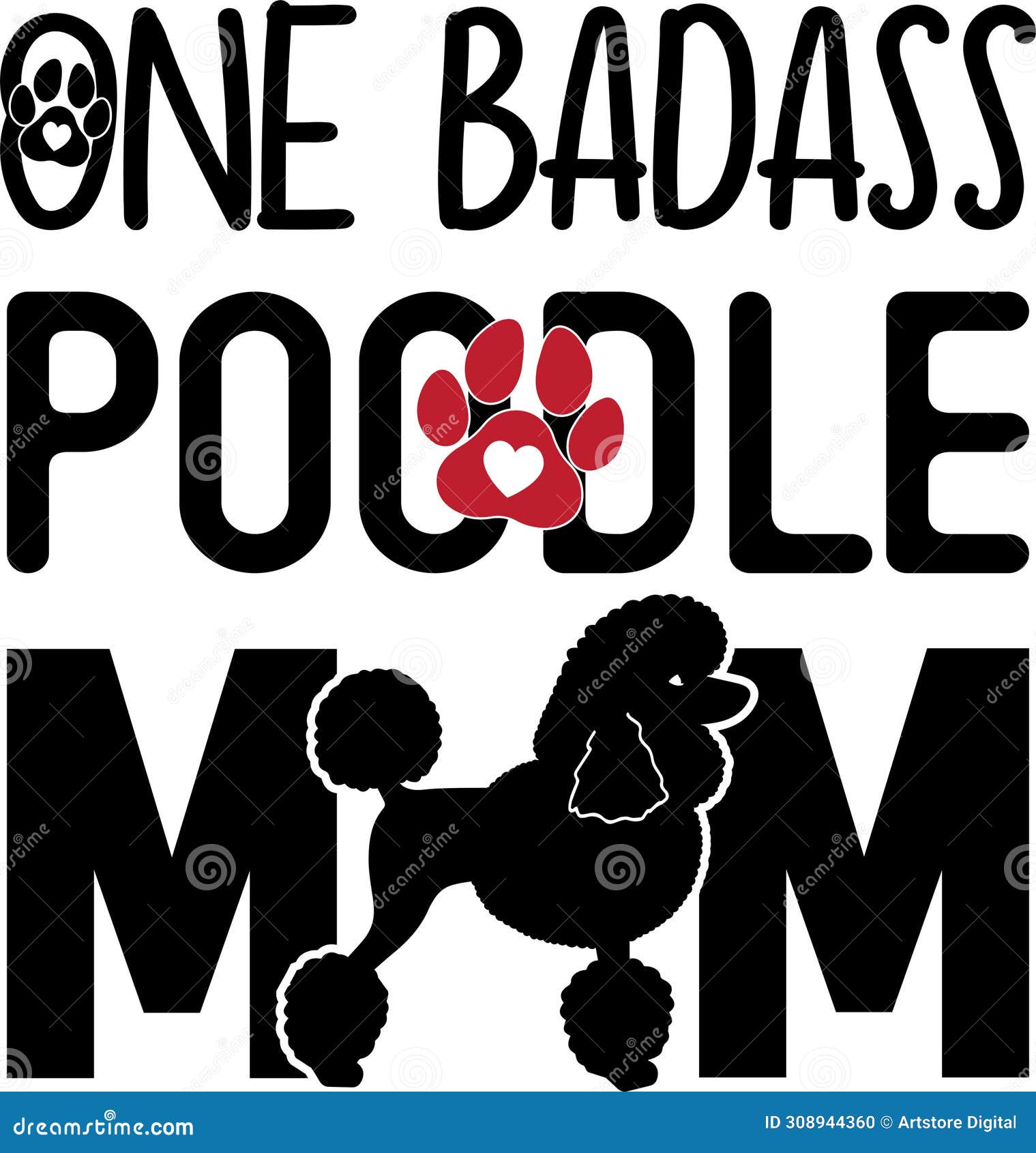 Poodle Mom, Dog, Animal, Pet, Vector Illustration File Stock ...