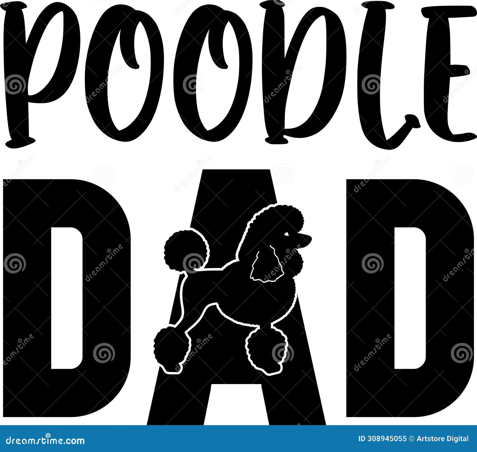 Poodle Dad, Dog Paw, Dog, Animal, Pet, Vector Illustration File Stock ...